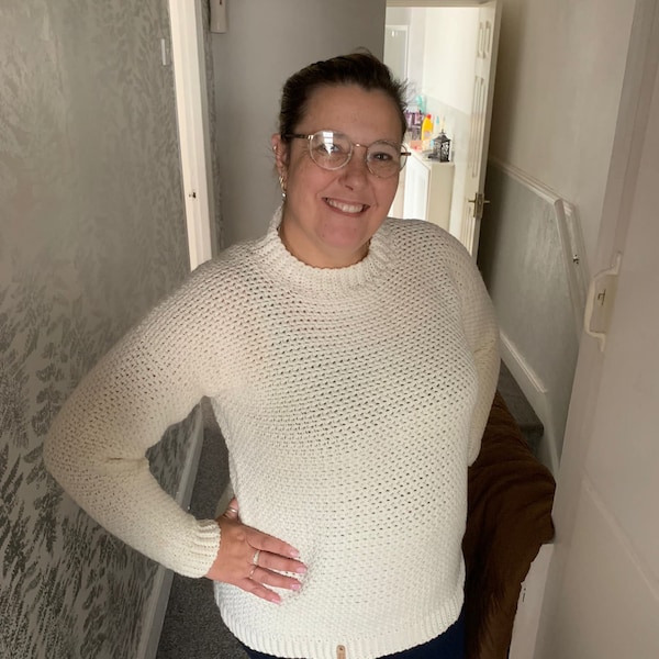 Easy Crochet Pullover Weekend Snuggle Sweater Cosy Slouchy Winter PDF ...