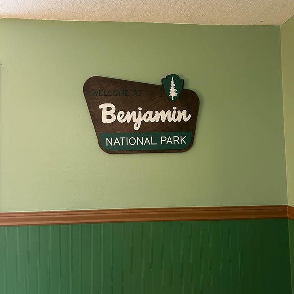 National Park Name Sign, Large Wood Name Sign, Nursery Name Sign ...