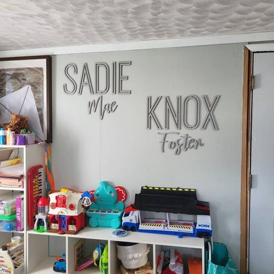 Custom Layered Name Sign Wooden Outline Name Sign Boho - Etsy