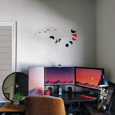 Hanging Mobile Art in Space Style Kinetic Sculpture Mid - Etsy