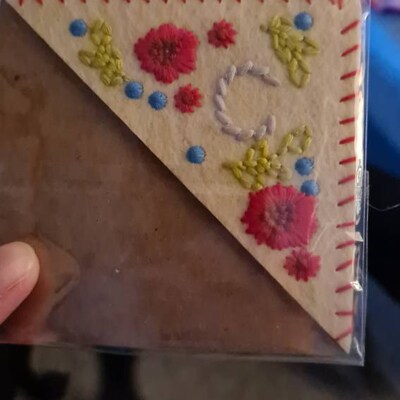 Triangle Felt Page Sewn Corner Handmade Bookmark,az 26 Alphabet ...