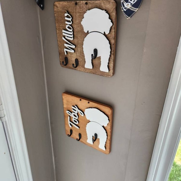 Custom Dog Leash Holder, Dog Lover Gift, Dog Organization, Key Holder ...