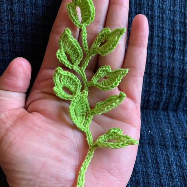 Crochet Branch Pattern. Crochet Twig Tutorial. Flower Applique Pattern ...