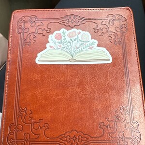 Floral Book Sticker / Open Book Sticker / Reading Sticker / Book ...