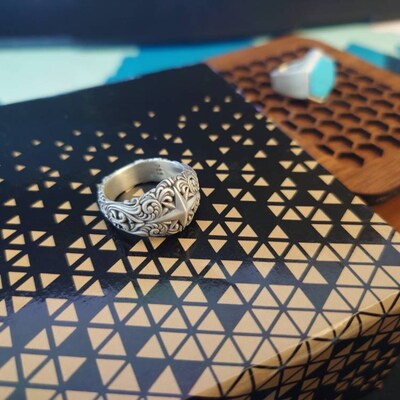 925 Silver St Joseph Religious Silver Signet Ring Christian - Etsy