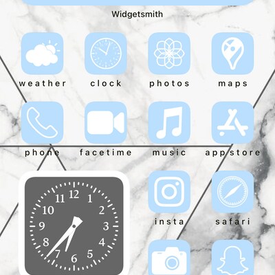 Pastel Blue Icon Pack for New IOS 14 Update Customize Home - Etsy Canada