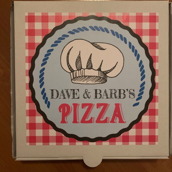 Pizza Box Sticker Only • 8 X 8 • PRINTED - Etsy