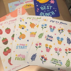 Juicy Fruit Bujo Stickers & Journal Kit Kawaii Stickers | Etsy