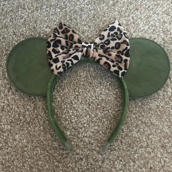 Mickey Cheetah Ears, Safari Tour Mouse Ears, Minnie Ears, Animal ...