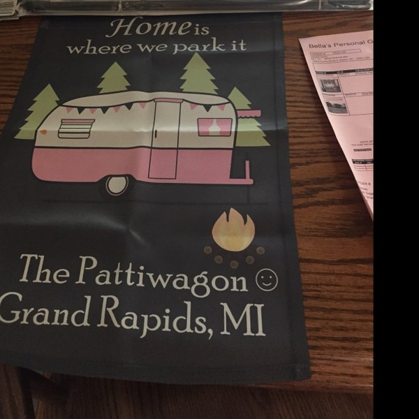 Personalized Camping Flag, Custom RV Flag, Custom Camp Site Flag, Home ...