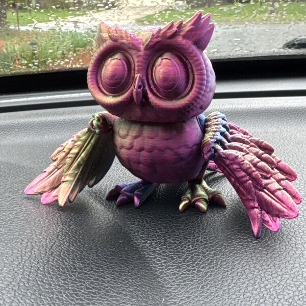 Articulated Owl Fidget Toy, Owl Desk Decoration, Fun Gift for Owl ...