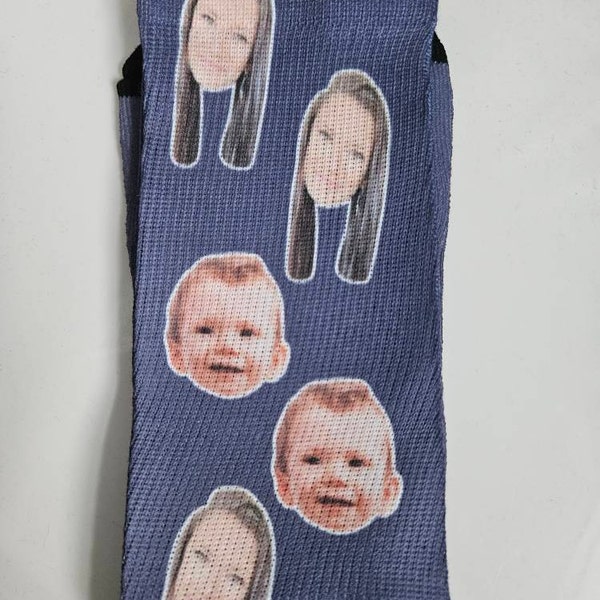 Custom Face Socks, Personalized Photo Socks, Picture Socks, Face on ...