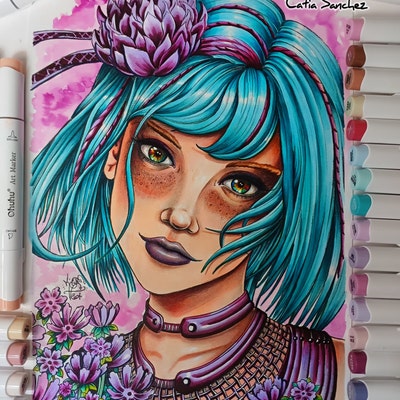 Camille / Kevin Teoart / Coloring Page / Grayscale Illustration - Etsy