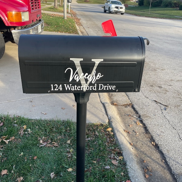 Mailbox Decal Personalized Name and Address Vinyl Decal Family Name and ...