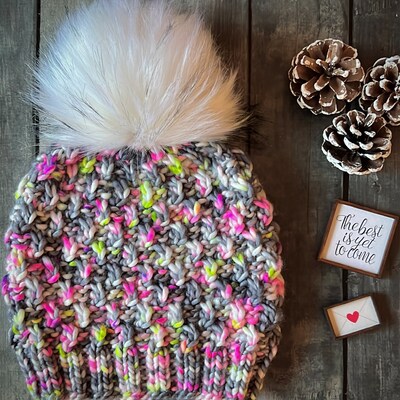 The Stained Glass Beanie Knitting Pattern Instant PDF Digital Download ...