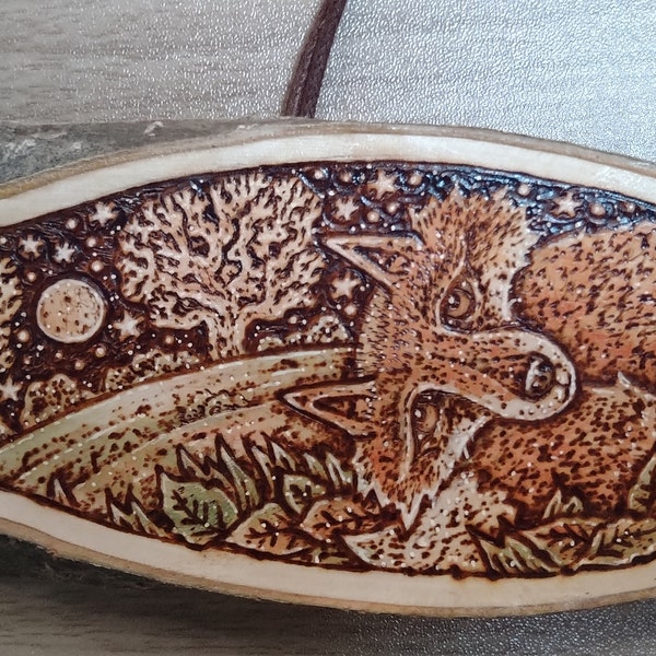 Being Wolf~ Wood Burnt Art, Original Pyrography Decorated Birch Wood ...