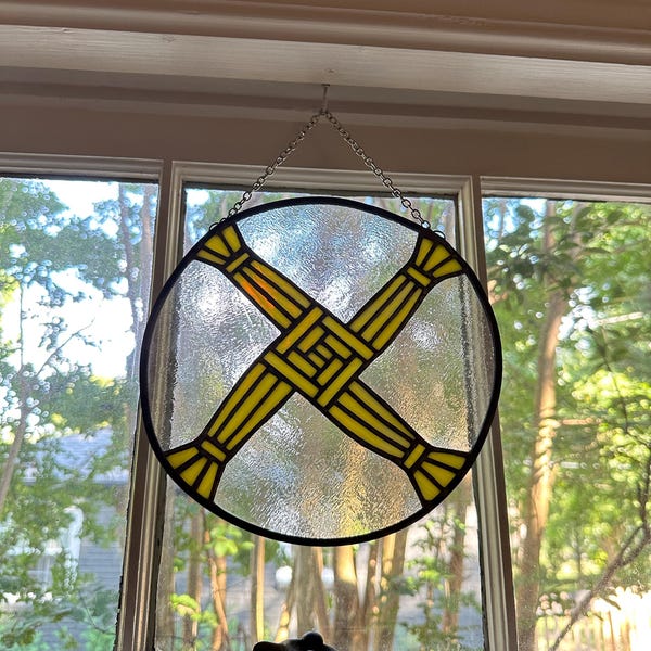 Beveled Sea Shell Stained Glass Panel - Etsy