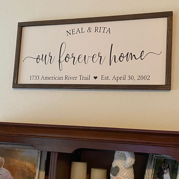 Our First Home Sign | Address & Established Date | New Home ...