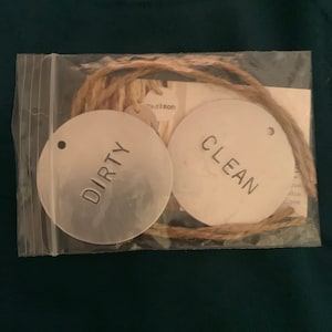 Dirty or Clean Tags, Organize Your Laundry, Label Your Stuff, Custom ...