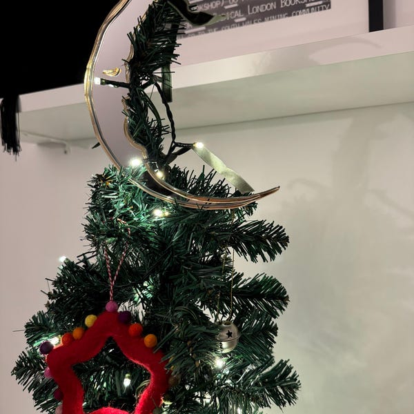 Crescent Moon Christmas Tree Topper - Etsy