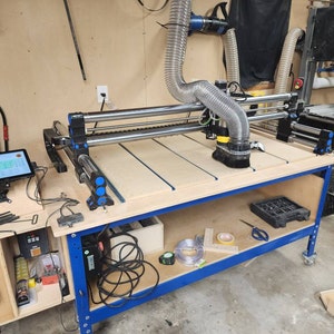 CNC Dust Boot MS8040 Digital STL Files, 80mm Body 4in Hose, 3D Printed ...