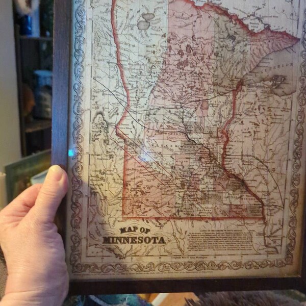 Map of Minnesota 1860 Map of MN Vintage Maps Restoration Style Map ...