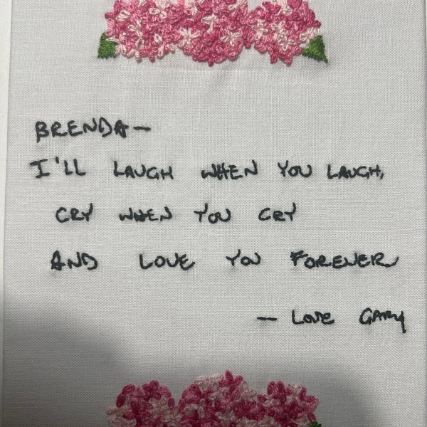 Hand Embroidered Custom Stocking Tag | Hand Embroidered Custom Gift Tag ...