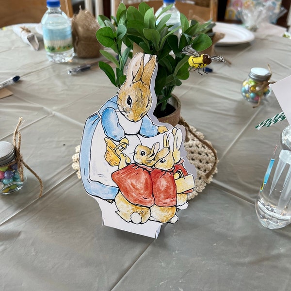 INSTANT DOWNLOAD - LARGE - Peter Rabbit Cut Out Table Stands - 10 ...