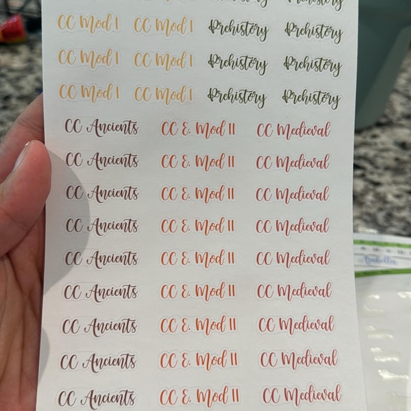 Months of the Year Script Stickers, Functional Stickers, Calendar ...