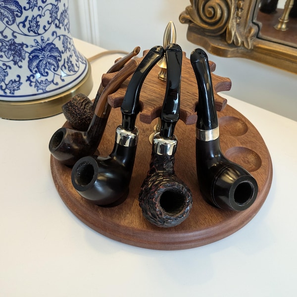 Pipes Rack,stand for 8 PIPES, Black, Smoking Pipes Rack , Tobacco ...