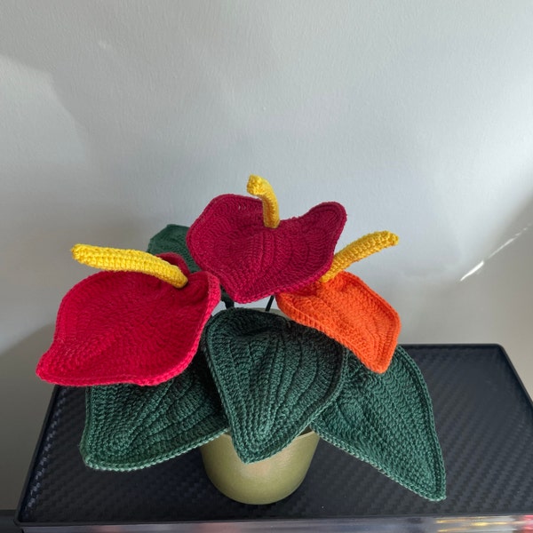 Crochet Anthurium Pattern - Crochet Flower Pattern - Photo Tutorial ...