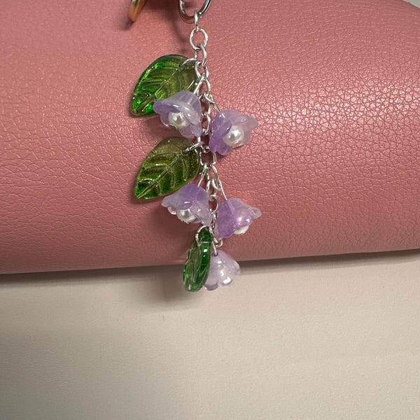 Lily of the Valley Phone Charm Bag Charm, Keychain Floral, Aesthetic ...
