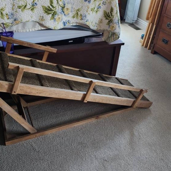 12x56 Adjustable Ramp 2 Side Rails Carpet Traction Bumps Small to ...