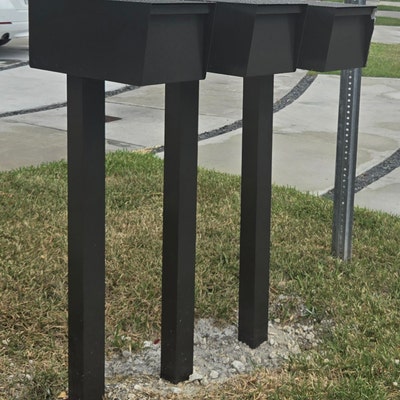 White Mailbox, Post-mounted Modern Design HC101 - Etsy