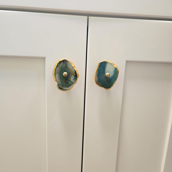 Black and White Resin Inlay Cabinet Drawer Handle Wooden Door Handles ...