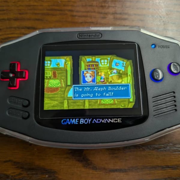 Custom Gameboy Advance - Blackout, IPS Backlit Screen W/ OSD & USB-C ...