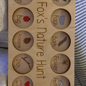 Nature Hunt Board Montessori Scavenger Hunt Personalized Nature ...