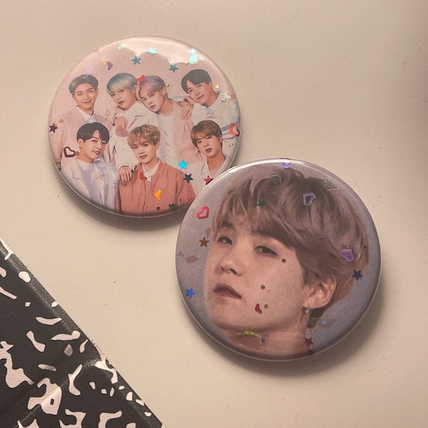 BTS Merch Kpop Pins - BTS Pins - 2.25" - K-pop - Stray Kids Bangtan ...