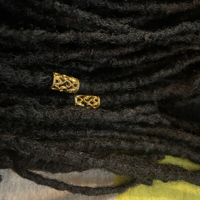 Set of 8 Natural Cowrie Shell Braid Rings, Loc Rings, Brass Rings, Loc ...