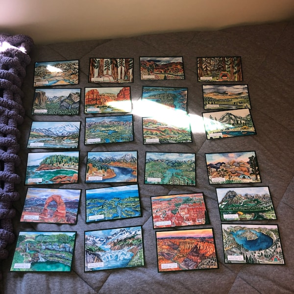 National Parks Post Card Pack - Etsy