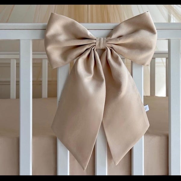 Lace Bows for Cribs, Baby Bed Bows, Nursery Decor Bows, Crib Bows, Baby ...