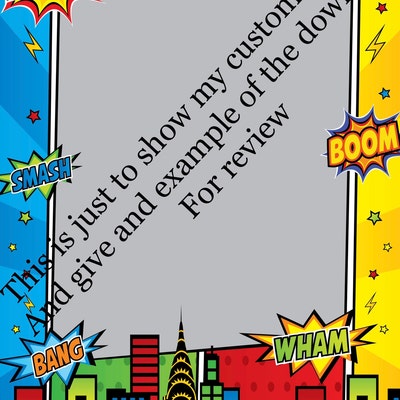Super Hero Photo Booth Frame, Digital File - Etsy