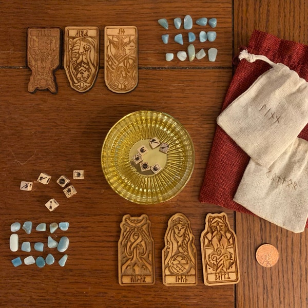 Laser Engraved Orlog Norse God Idols Set (20 Gods) - Etsy