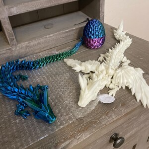 3D Printed Phoenix Fire Pyro Dragon, Articulated Dragon Figurine ...