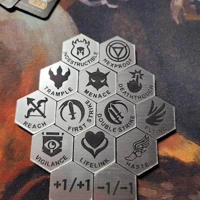 Magic the Gathering mtg Counters 13 Pieces Plastic Laser Engraved - Etsy