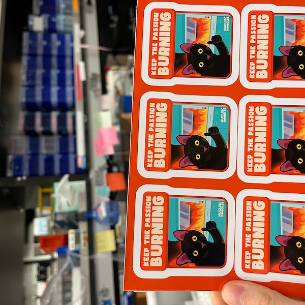 Keep the Passion Burning Sticker | Science Sticker Pack, Biology ...