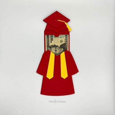 Cap & Gown Graduation Gift Card Holder SVG File for Cricut Silhouette ...