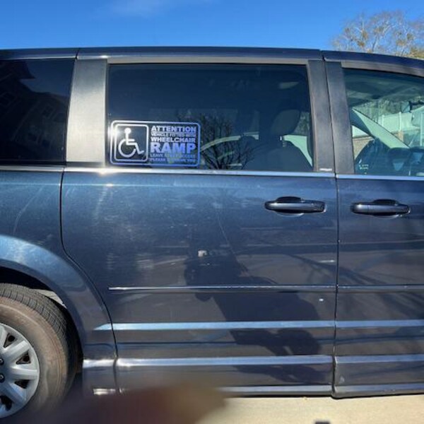 Handicap Wheelchair Ramp Access Decal - Disabled Car Decal - Handicap ...