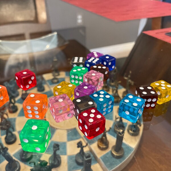 Six Sided Dice Set D6 Multicolor Dice With White Pips 10 Assorted ...