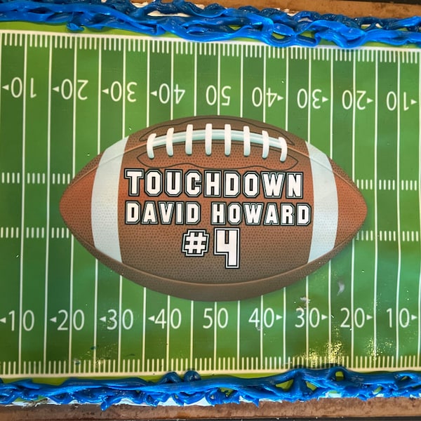 FOOTBALL FIELD BALL Edible Cake Topper Image Birthday Party Decoration ...